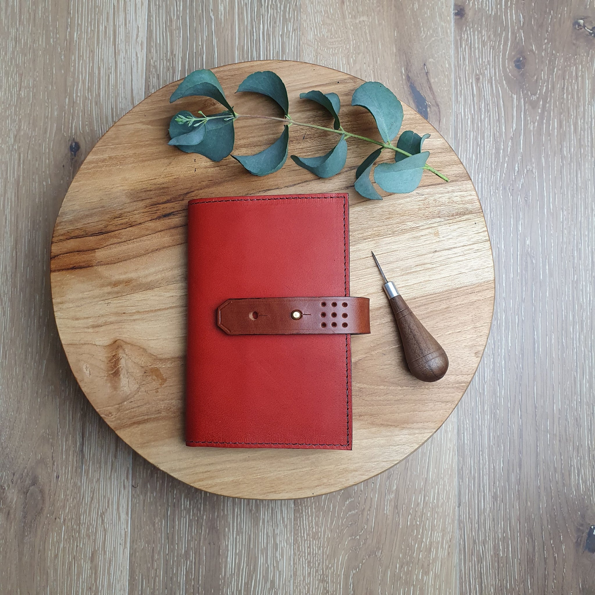 'Laurel' The Bespoke Handmade Luxury Leather Notebook / Diary A6 pocke ...