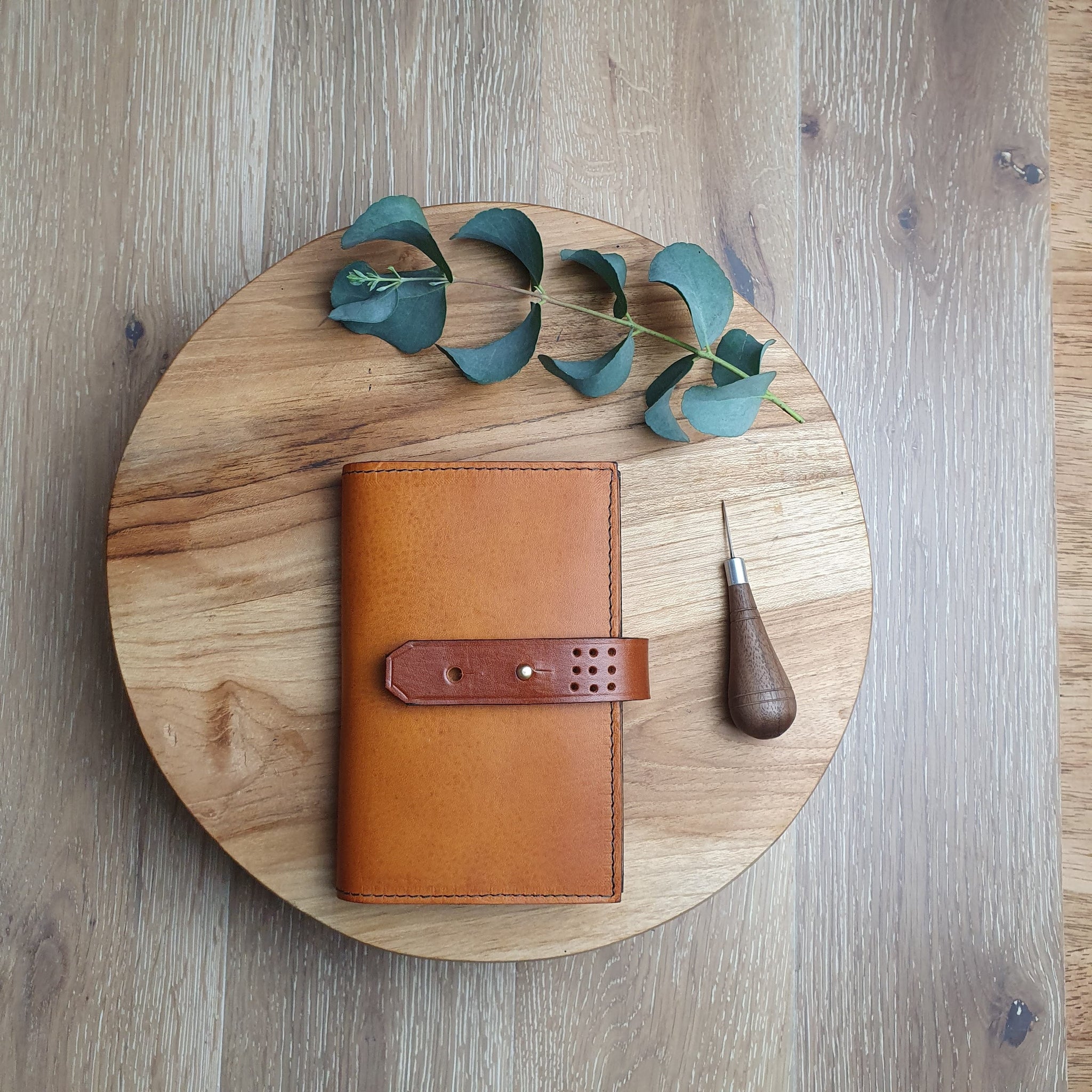'Laurel' The Bespoke Handmade Luxury Leather Notebook / Diary A6 pocke ...