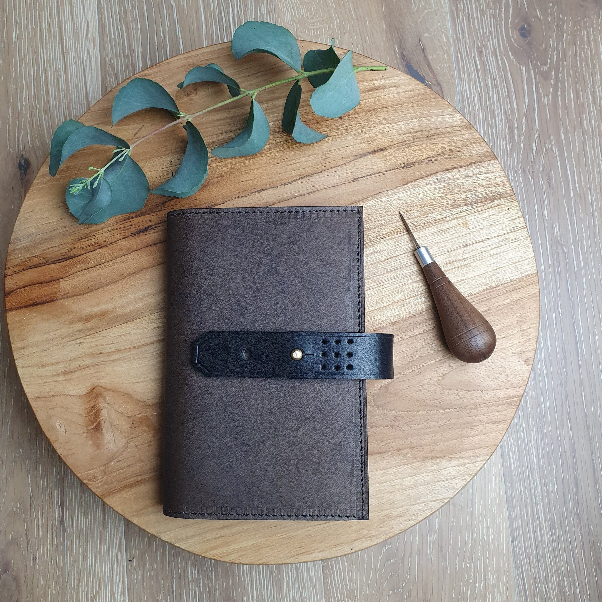 'Laurel' The Bespoke Handmade Luxury Leather Notebook / Diary A6 pocke ...