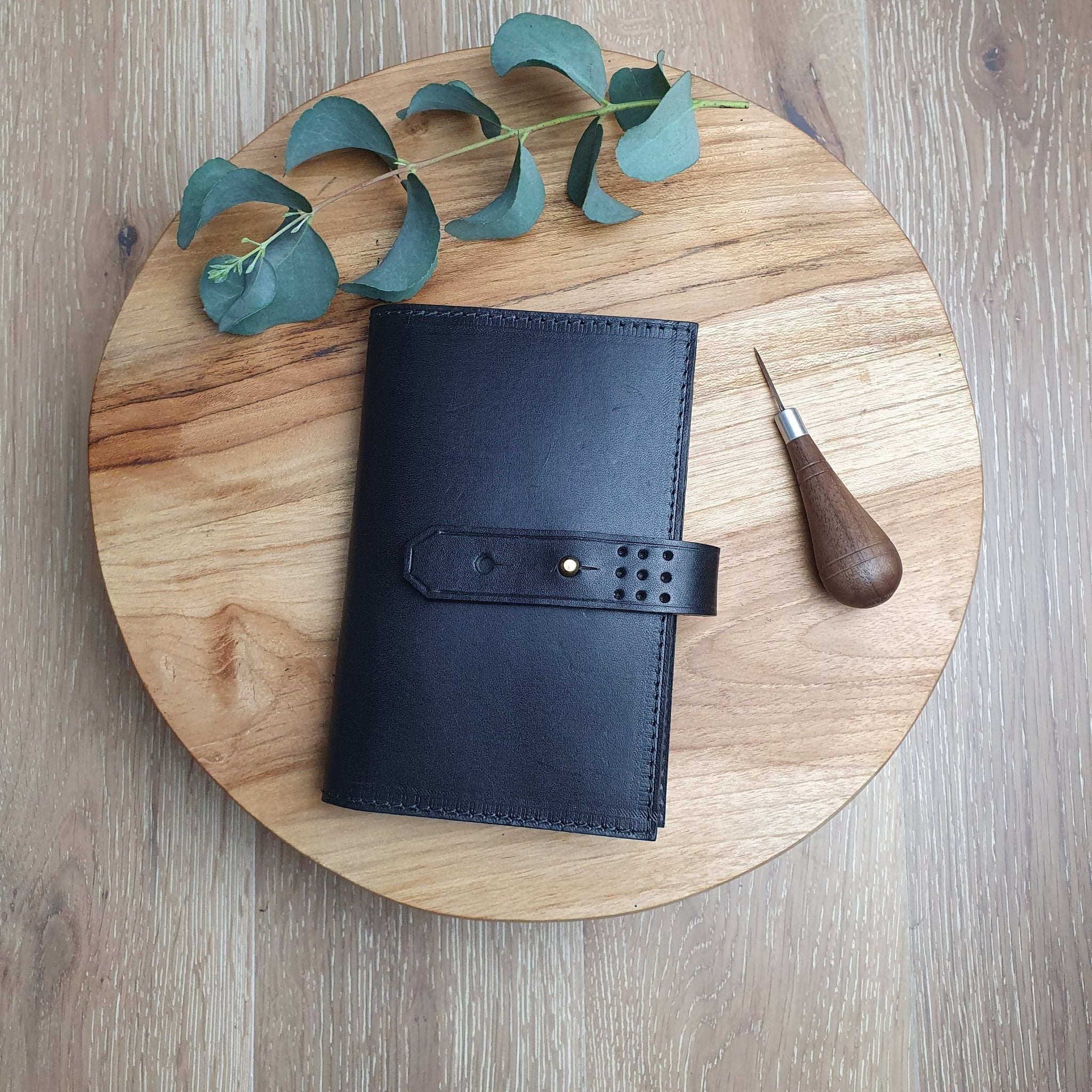 'Laurel' The Bespoke Handmade Luxury Leather Notebook / Diary A6 pocke ...