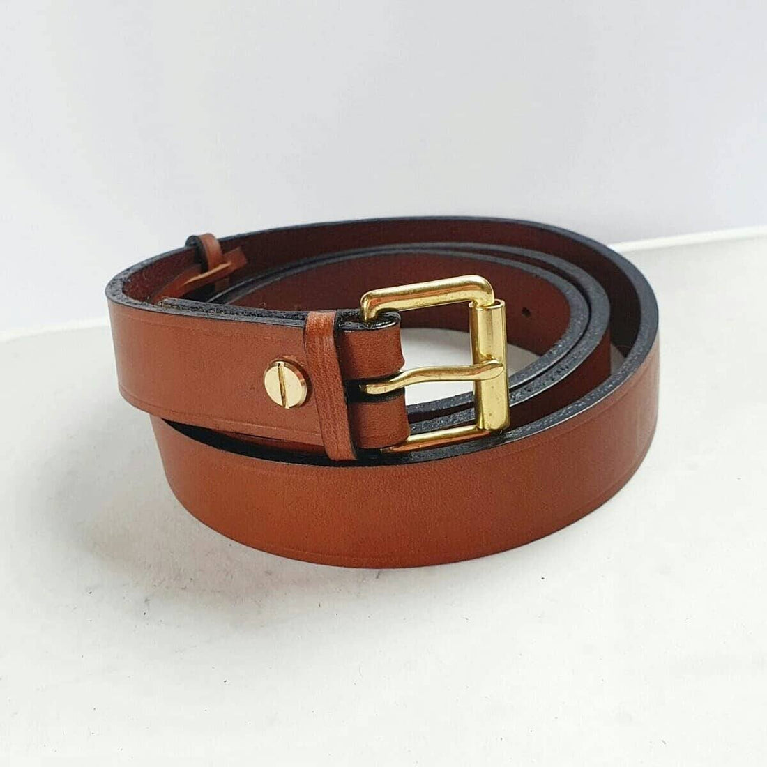 'Ash Slim' Bespoke Handmade Leather Belt - Slim 25mm – Hands of Tym